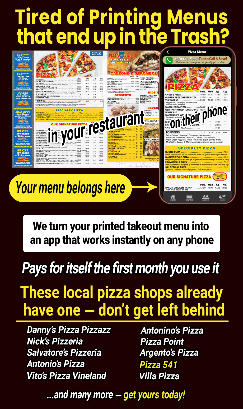 Tip Top Menus – Make Your Printed Takeout Menu Work on Every Phone